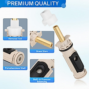 1222 Replacement Cartridge Kit for Moen One-Handle Posi Temp Faucets,Replacement Compatible with Moen Tub Shower,Durable Brass(Silicone Oil Included,Retainer Clip,Installation Instructions)-2PCS
