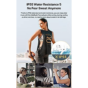 UMIDIGI Wireless Earbuds, AbleBuds Free Earphone Bluetooth Headphones Touch Control Bluetooth 5.2 in-Ear 3 Microphones Call Noise Canceling IP55 Waterproof Bluetooth Earbuds