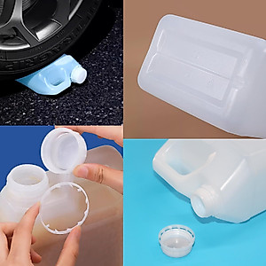 2 Packs 1 Gallon Clear Plastic Jugs with Lids, Square Empty Storage Container Plastic Jar Containers Water Jug Storage Containers with Portable Handle for Water, Sauces, Beverage, Soaps, Liquids