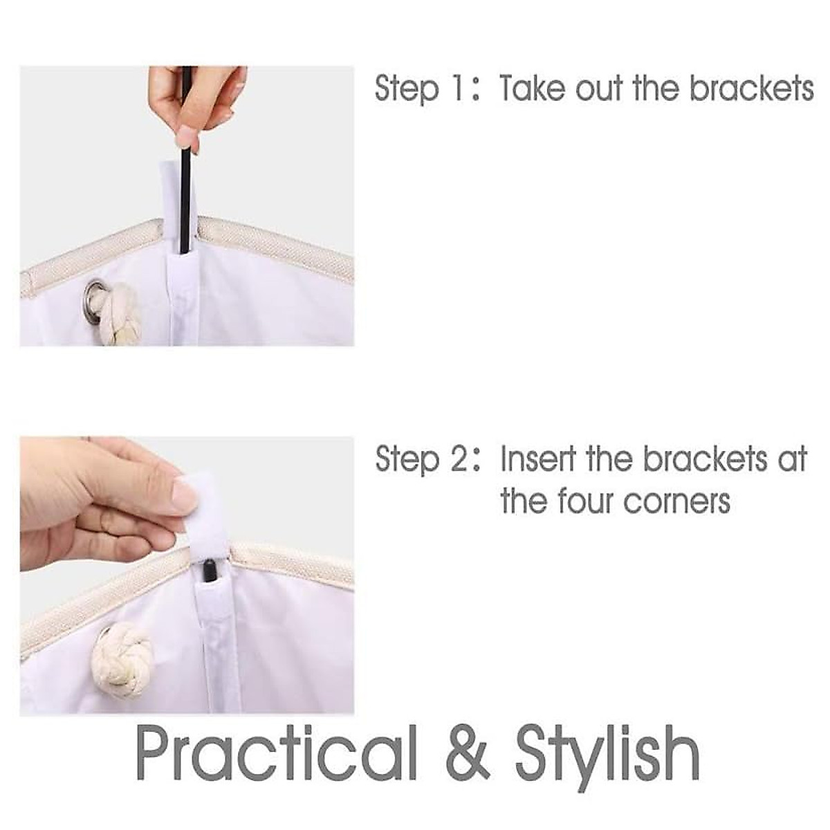 Large Laundry basket with lid Laundry basket Clothes Organizer with Handles and Lid Freestanding Foldable Hamper for clothes and blankets Storage organizer with Removable bag and Bra wash Bag