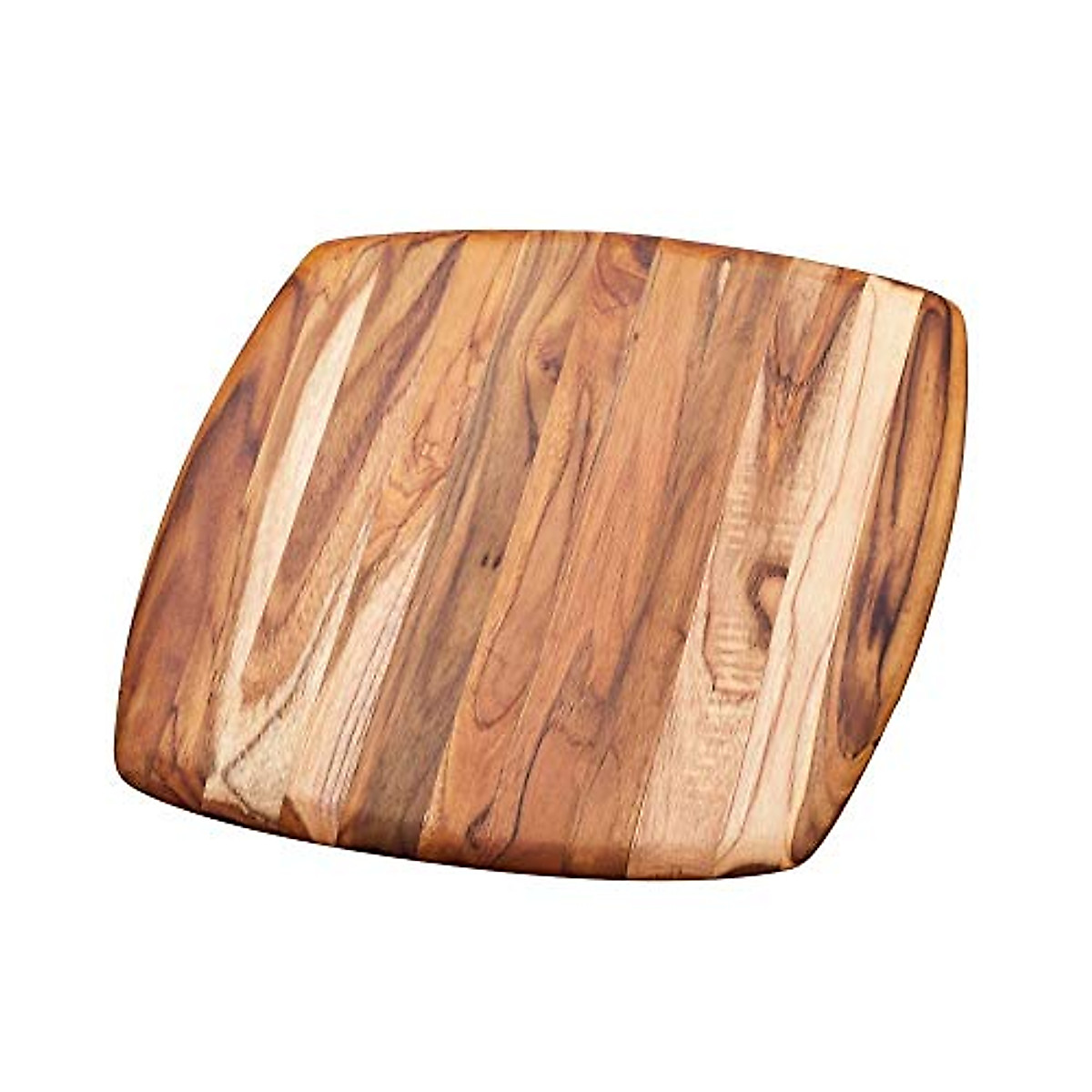 TeakHaus Square Edge Grain Cutting Board w/Rounded Edge (Small) | 12" x 12" x 0.55"