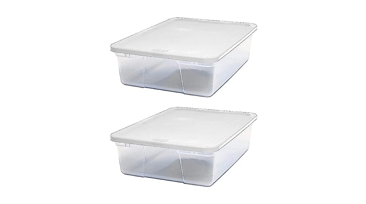Organize with HOMZ 28 Quart Storage Bins - 4 Pack
