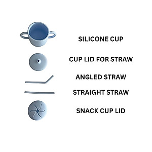 Generic SILCONE TODDLER PLATE/CUP/SNACK CUP (BLUE)