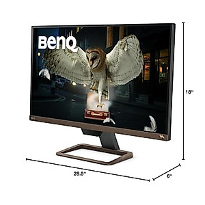 BenQ EW2780U 27 inch 4K Monitor | IPS Multimedia with HDMI connectivity | HDR | Eye-Care Sensor | Integrated Speakers and Custom Audio Modes | USB C Connectivity and Charging