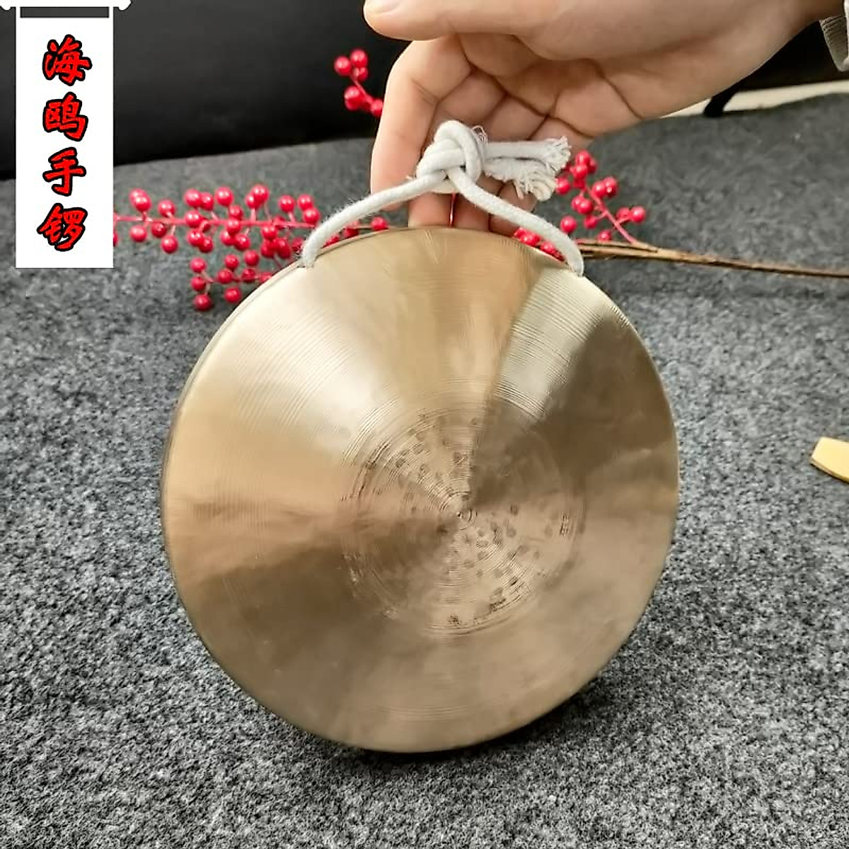 Seagull hand gong 中国手锣铜锣 (海鸥21公分高音手锣一面)