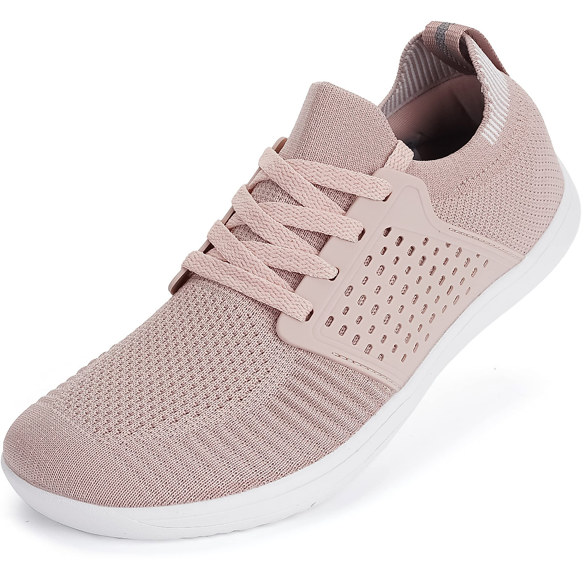 WHITIN Womens Extra Wide Fit Minimalist Trail Running Shoes Size 10 Pink Athletic Trekking Non Slip Treadmill Workout Fitness Trainer Lifting Sneakers 41