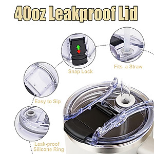 Aunt Gifts, Best Aunt Ever Tumbler - 40oz Stainless Steel Travel Mug Insulated Coffee Cup, Auntie Gift Ideas, Aunts Gift for Birthday Mothers Day (with Lid and Straw)