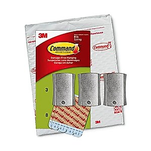 Command Universal Frame Hangers, Damage Free Hanging Picture Hangers, No Tools Frame Hanger for Living Spaces, 3 Metal Picture Frame Hangers and 8 Large Command Strips