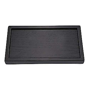 Wooden Tray, Rectangle Shape Solid Wood Serving Tray Modern, Elegant Tea Coffee Snack Food Meals Serving Tray Plate with Raised Edges Restaurant Trays for Hotels, Coffee Shops(#1)