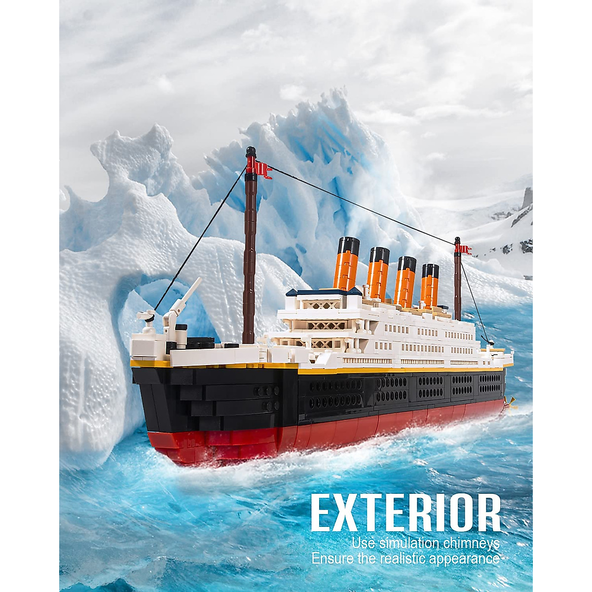 dOvOb Mini Blocks Titanic Building Set, 1288 Pieces Mini Bricks, Toys Gift for Adults and Kids