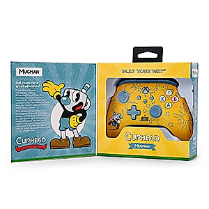 PowerA Enhanced Wired Controller for Xbox Series X|S - Cuphead: Mugman, Gamepad, Wired Video Game Controller, Gaming Controller, Xbox Series X|S - Xbox Series X