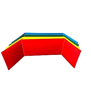 Flipside Tri-fold StudyCarrel Study Carrel, 12 x 46.5, Assorted