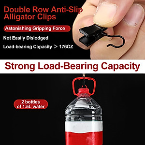 Gisafai Christmas Asphalt Shingles Roof Light Clips Mini Light Clips for Gutters Hooks for Hanging Christmas Outdoor Decoration, Electroplated Iron(Black,50 Pcs)