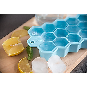Outset Silicone Hexagon Ice Cube Tray, Large Cubes