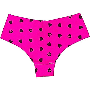 Victoria's Secret Pink Smooth No Show Cheekster Underwear/Panty Color Pink Heart New (as1, alpha, s, regular, regular)