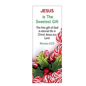 Jesus is The Sweetest Gift Christmas Bookmarks Bulk (100 Count)