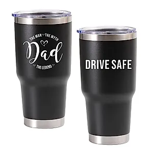 Gifts for Dad from Daughter, Son, Kids, Cool Birthday, Fathers Day, Christmas Gift Ideas, Presents for Father, Daddy, Papa, Men, 30 Oz Stainless Steel Tumbler