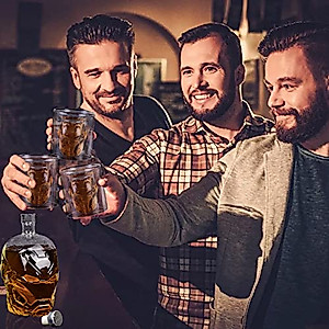 Yingluo Transparent Creative Whiskey Decanter Set with 2 Glasses Gift For Men Dad Friend Movie Fan,Anniversity,Flask Carafe,Whiskey Carafe for Liquor,Scotch,Vodka,Bourdon - 750ML