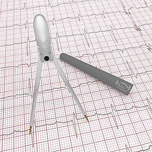 Silver Penguin Pocket EKG Caliper