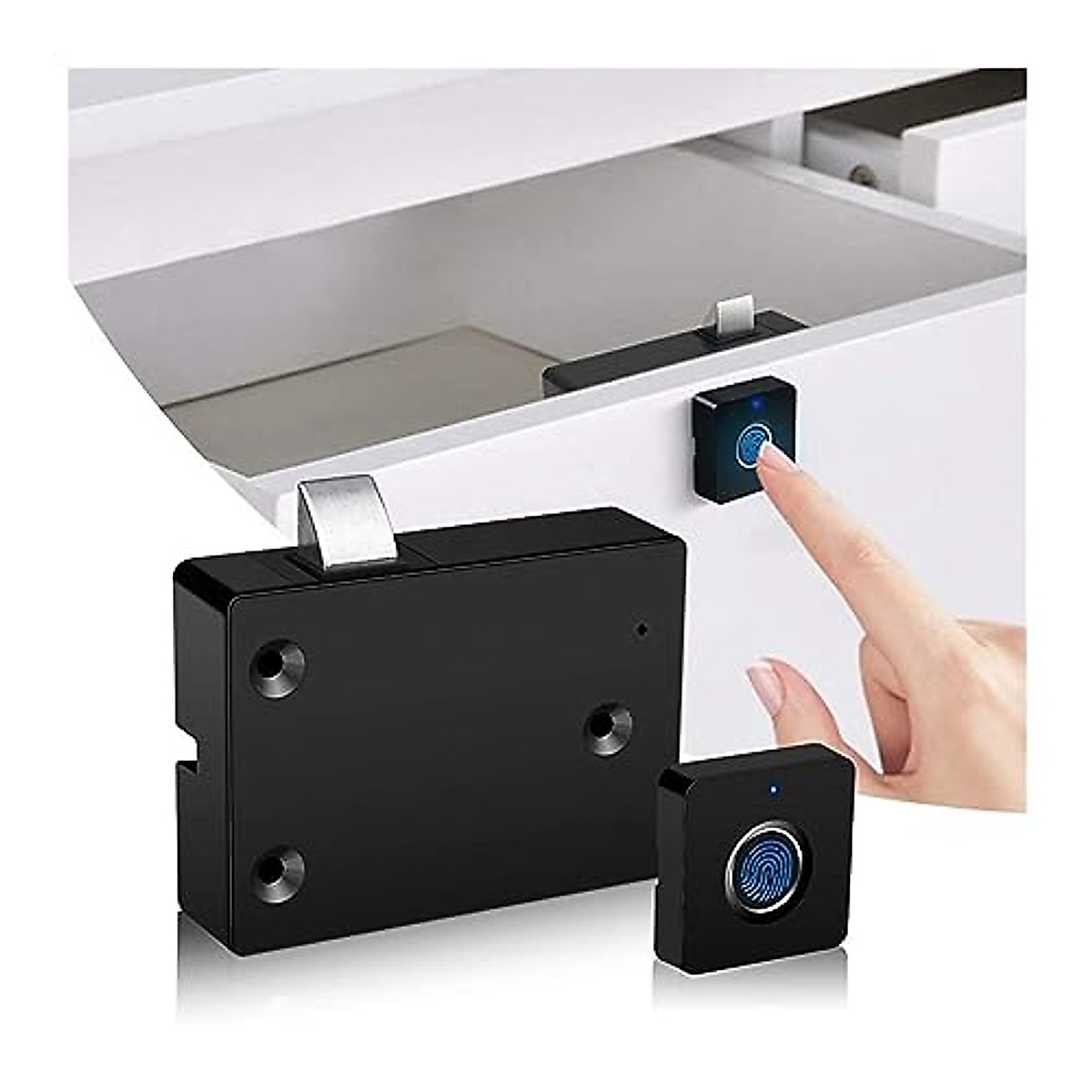 Smart Electronic Cabinet Locks Kit Set Fingerprint Lock for Box Furniture Drawer Lock Cupboard Hidden File Keyless Biometric