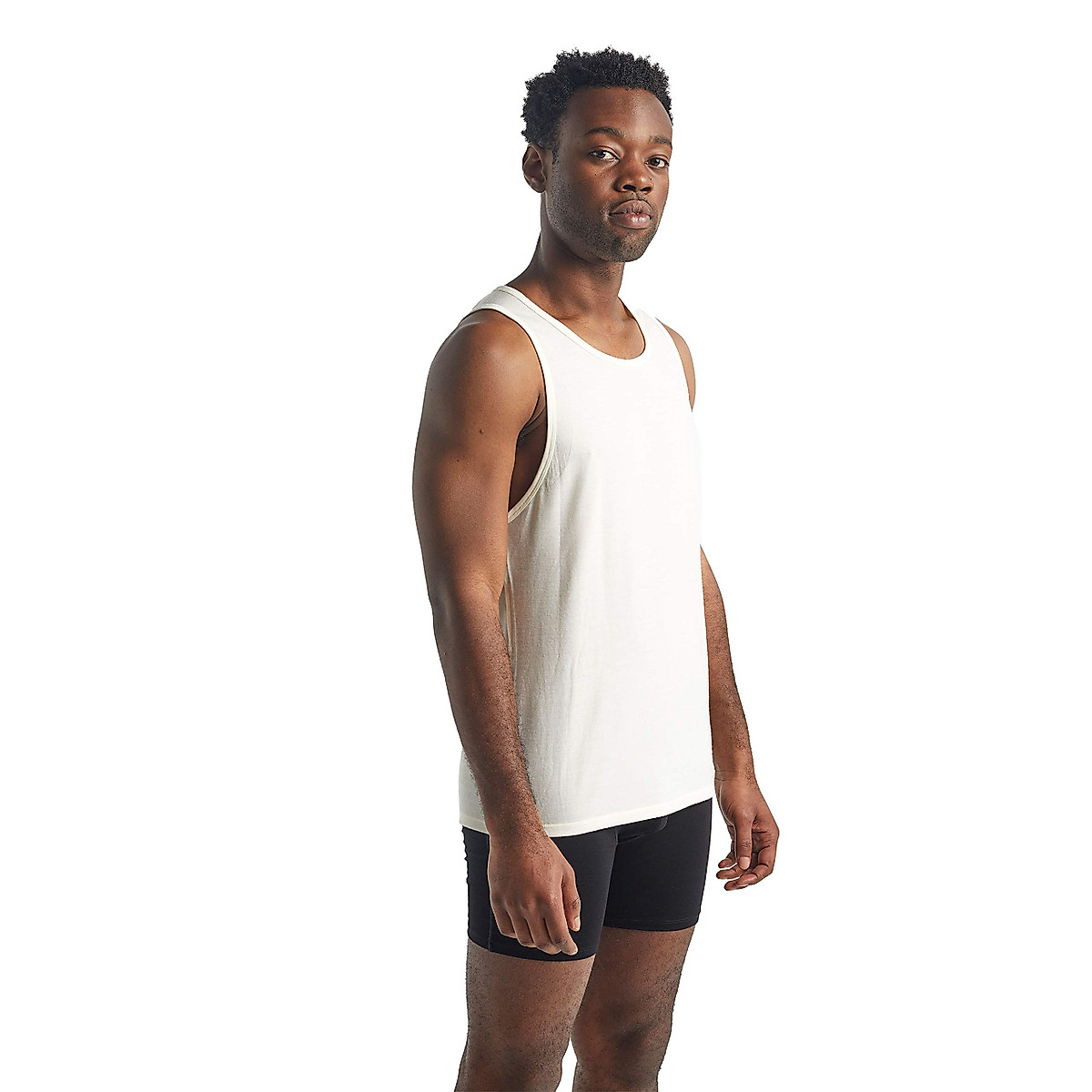 Icebreaker Merino Anatomica Tank Tops for Men, Merino Wool Base Layer - Soft, Stretchy Sleeveless Shirts for Men - Durable Tank Top Undershirt for Daily Wear, Outdoor Activities - Snow, Large