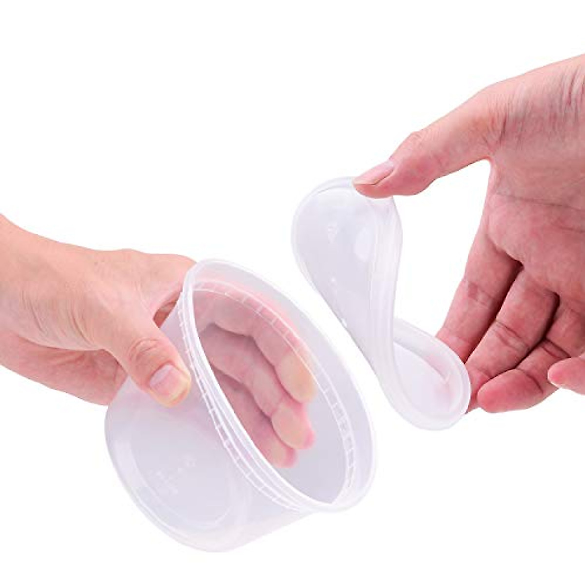 TashiBox [8 oz,16oz,32oz,48Sets,16Sets each size Plastic food storage containers with lids airtight,BPA Free,Microwave/Dishwasher/Freezer Safe