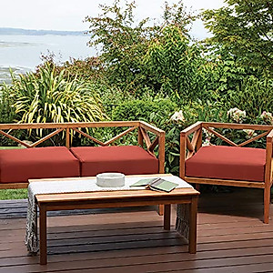 Classic Accessories Ravenna Water-Resistant 72 x 21 x 3 Inch Patio Chaise Lounge Cushion, Spice, Patio Cushion