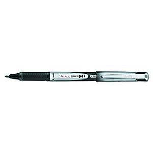 PILOT VBall Grip Liquid Ink Rolling Ball Stick Pens, Fine Point, Black Ink, 12-Pack (35570), Dozen Box (0.7mm - Fine)