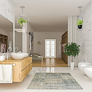 FYTRONDY Stainless Steel Screws Mount Large arc Ceiling Hooks, Coat Hanger, Plant Hanger (4-1/2 INCH , 4 Pack)