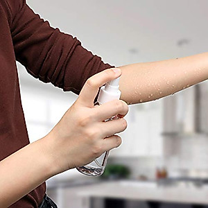 Fine Mist Spray Bottle 3.4oz/100ml Clear Travel Bottles Leak Proof for Makeup Cosmetic Containers (CLEAR)