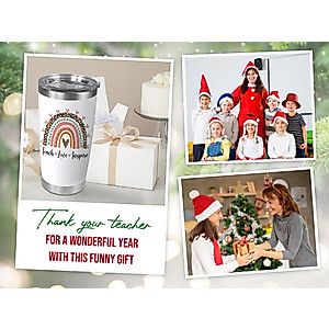 OASSIE Teachers Appreciation Gifts for Coworkers - 20 oz Stainless Steel Insulated Coffee Tumbler With Lid - Teachers Day Graduation Birthday Appreciation Thank You Gifts for Women Friends