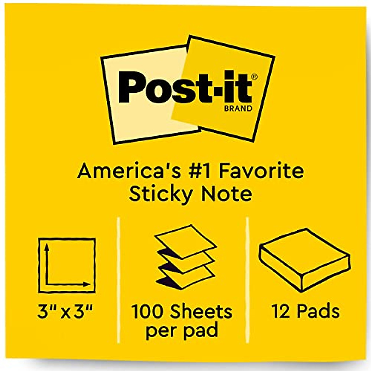Post-it Pop-up Notes, 3x3 in, 12 Pads, America's #1 Favorite Sticky Notes, Beachside Café Collection, Pastel Colors, Recyclable (R330-12AP)