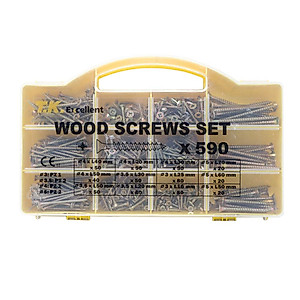 T.K.Excellent Box of 590 CE Bichromated Countersunk Head Screws