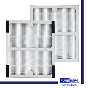 PUREBURG IAF-H-100B True HEPA Replacement Filter Kit 1+2 Compatible with Idylis IAF-H-100B, IAP-10-050,IAP-10-125, IAP-10-150, AC-2125, AC-2126, AC-40-140 Air Purifiers