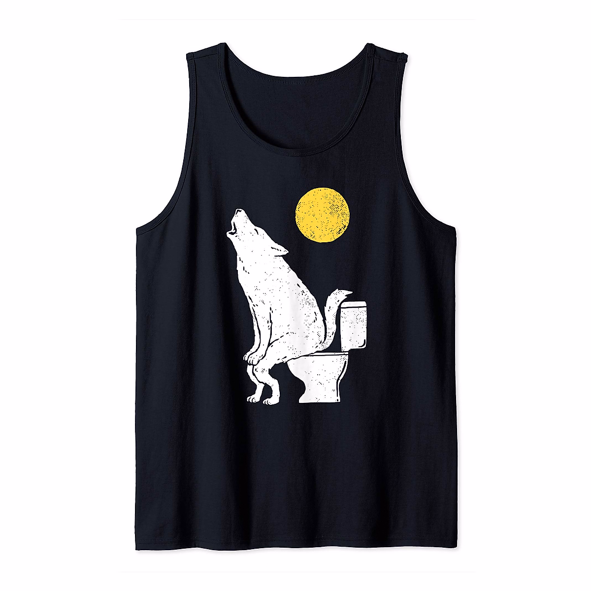 Howling Wolf Sitting On A Toilet Tank Top