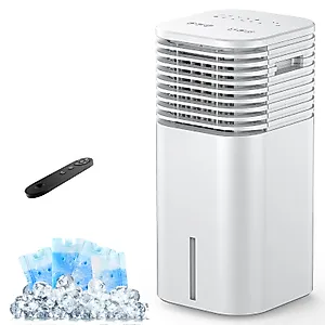 Windowless Portable Air Conditioner, 15H Timer & 120°Oscillation, 3-IN-1 Portable AC Unit with Remote, 2-Gal Tank, 3 Modes & 3 Speeds, Ultra-Quiet 24" Ventless Swamp Cooler for Room Home Office