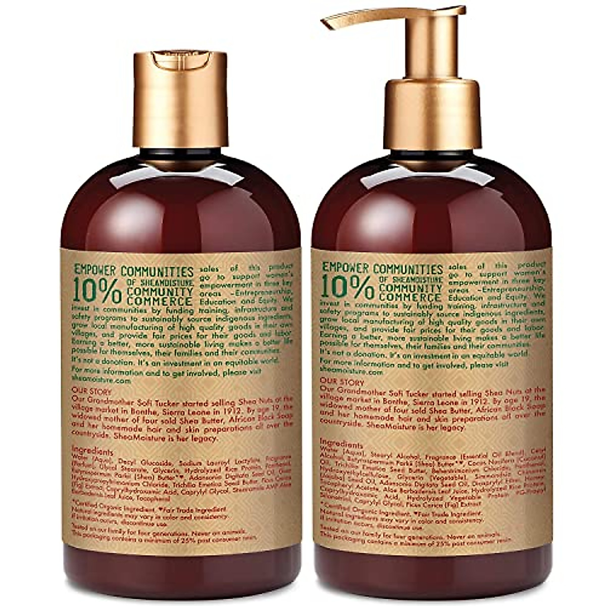 Shea Moisture Shampoo and Conditioner Set, Manuka Honey, Mafura Oil, Baobab Oil & Fig Extract, Hydrate + Replenish, Vitamin C, Sulfate Free & Hair Color Safe, Deep Conditioning, 13 Fl Oz Ea