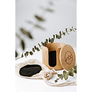 Eira's Reusable Makeup Remover Pads | With Washable Laundry Bag | Zero Waste Facial Round | Soft Reusable Face Pad | Large Bamboo Cotton Rounds for Toner | Bamboo Holder For Storage of Cleansing Wipes