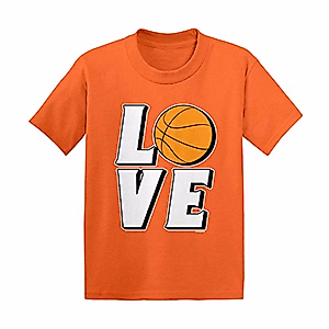 Love Basketball - Sports Hoops Infant/Toddler Cotton Jersey T-Shirt (Orange, 3T)