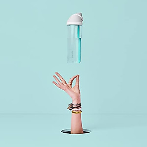 Owala FreeSip Clear Tritan Plastic Water Bottle with Straw, BPA-Free Sports Water Bottle, Great for Travel, 25 Oz, Very, Very Dark