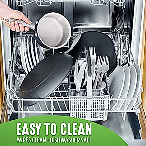 GreenLife Pro Hard Anodized Healthy Ceramic Nonstick, 12 Piece Cookware Pots and Pans Set, PFAS-Free, Dishwasher Safe, Oven Safe, Grey