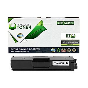 Renewable Toner Compatible Toner Cartridge Replacement for Brother TN433 TN-433BK HL and MFC Multifunction HL-L8260 HL-L8360 HL-L9310 MFC-L8610 MFC-L8900
