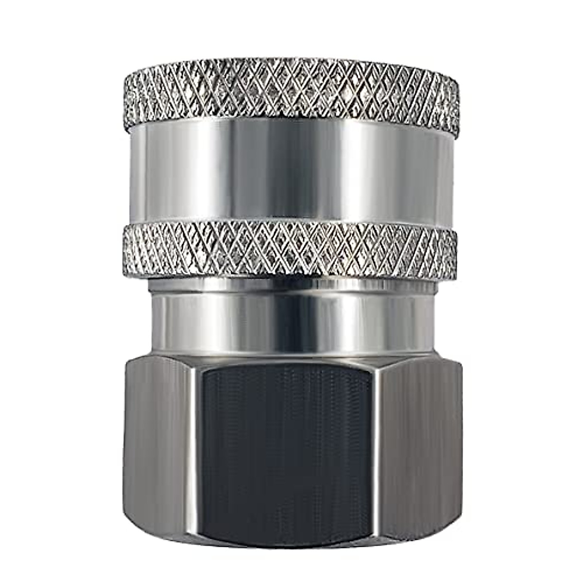 Ultimate Washer 3/8" Quick Connect Pressure Washer Male and Female Hose Adapter Set (1), Max Pressure 5000 PSI Rating, Stainless Steel