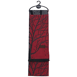 Mio Marino Winter Cashmere Feel Women Scarf, 100% Cotton Fashion Scarves, In Elegant Gift Box - Manzanita Red/Black - One Size