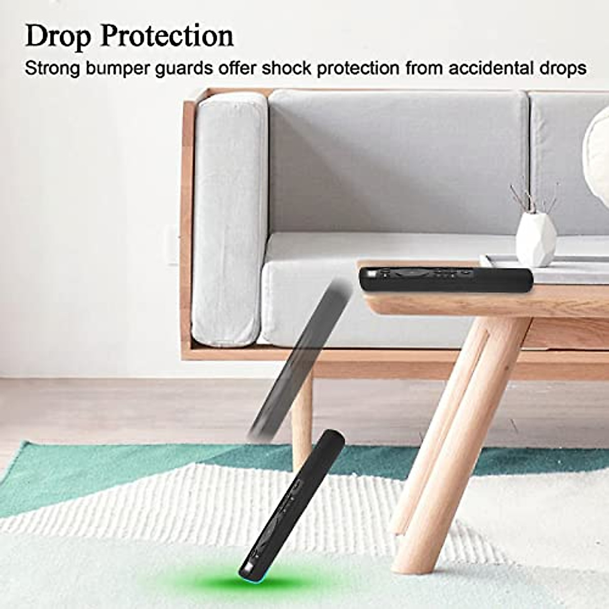 1PCS Protective Silicone Remote Case for Vizio 5.1 2.1 Home Theater Sound Bar Remote, for D21-H D51-H D512-H D510-H D20 Remote Control Shockproof, Washable, Skin-Friendly, Anti-Lost with Loop (Black)