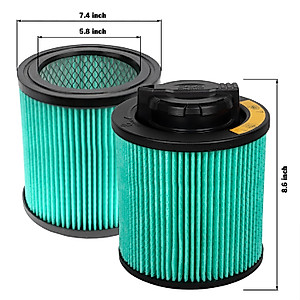 DeWalt DXVC6914 HEPA Cartridge Filter,Fit for 6-16 Gallon Wet/Dry Vacs,Compatible with DXV06P DXV09P DXV10P DXV10S DXV12P DXV14P DXV16P DXV16PA DXV16S,Other Recommend DXV09PA DXV10PL DXV10SA DXV10SB