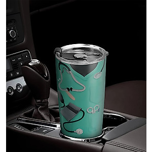 64HYDRO 20oz Nurse Gifts for Women, Men, Nurse Practitioner Gifts, Nurse Appreciation Gifts Nurse Nutrition Facts Tumbler Cup with Lid, Double Wall Vacuum Insulated Travel Coffee Mug