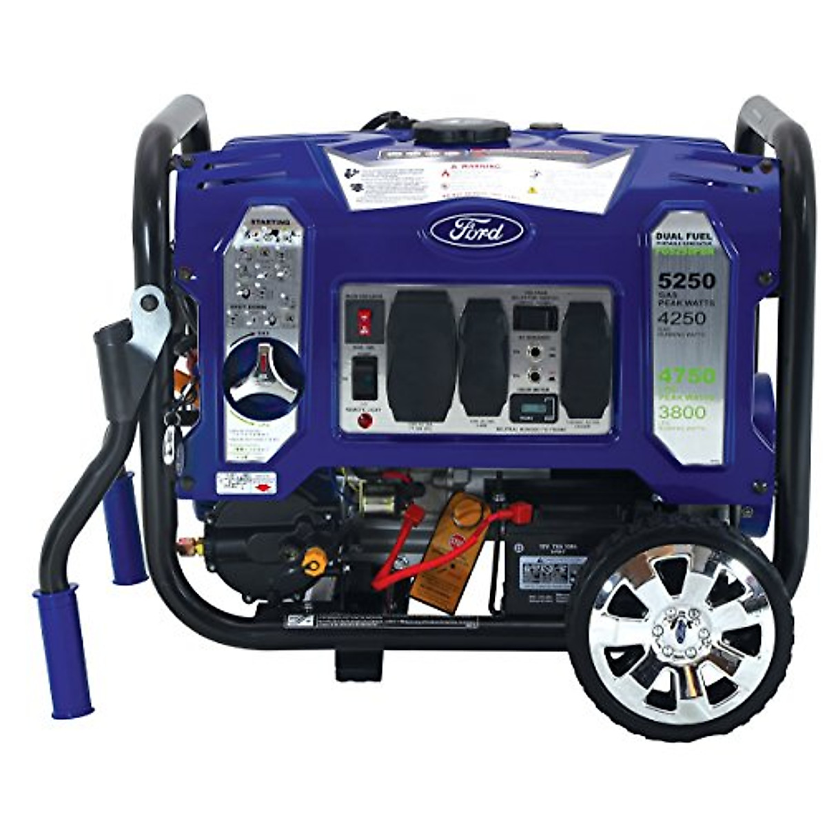 Ford 5,250W Dual Fuel Portable Generator with Switch & Go Technology and Remote Start, FG5250PBR