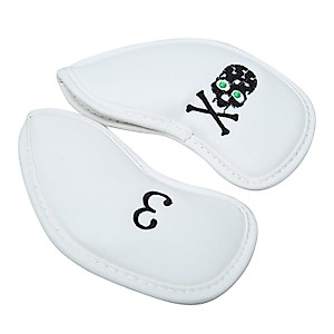 HISTAR Golf Club Head Covers Skull Design Golf Iron Head Covers Set Headcover Fit All Brands Titleist, Callaway, Ping, Taylormade, Cobra, Nike, Etc.