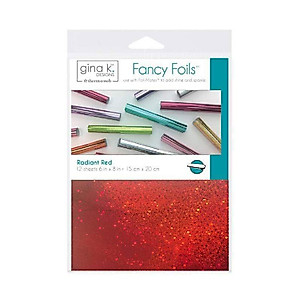 Gina K. Designs for Therm O Web Radiant Red Gina K Designs Fancy Foil 6"X8" 12/Pkg